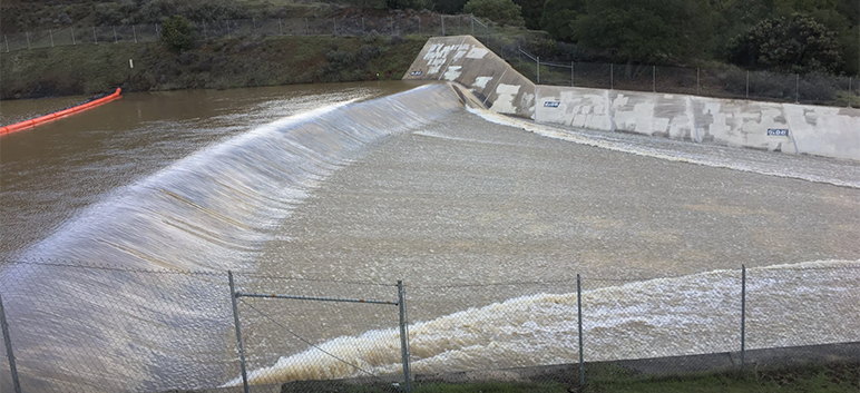 Heavy Rainfall Sends Uvas Reservoir Over Spillway | San Jose Inside