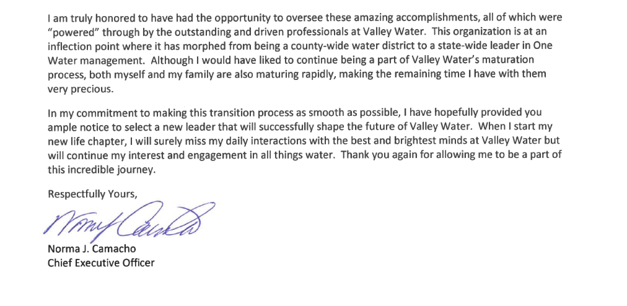 Valley Water CEO Set to Retire | San Jose Inside