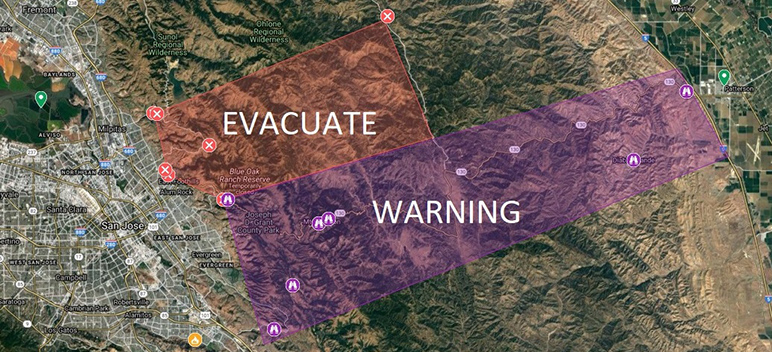 SCU Complex Grows to 140,000 Acres; Just 5 Percent Contained | San Jose ...